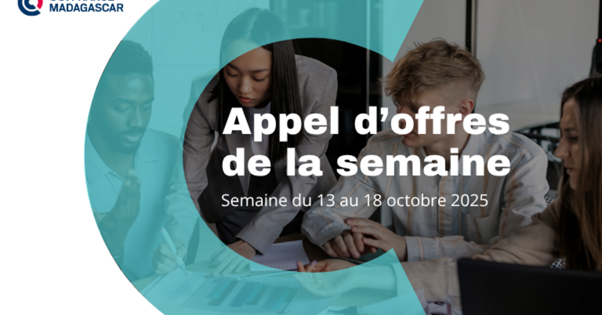 Appels d'Offres de la semaine du 13 au 18 octobre 2025 | CCI FRANCE ...